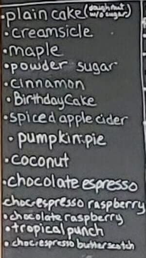 Icy Strait Point Donut Flavors At Lil Gens Menu Hoonah 🏔 Alaska