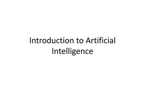 Introduction To Artificial Intelligence Unit 1pptx