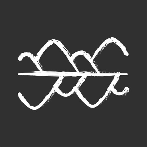 Music Frequency Level Chalk Icon Vibration Noise Level Curves Sound