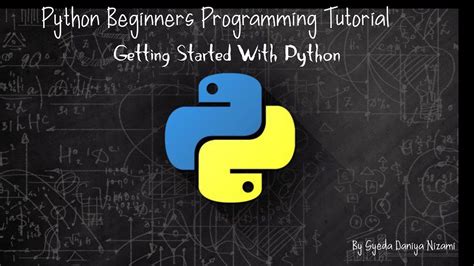 Getting Started With Python Youtube