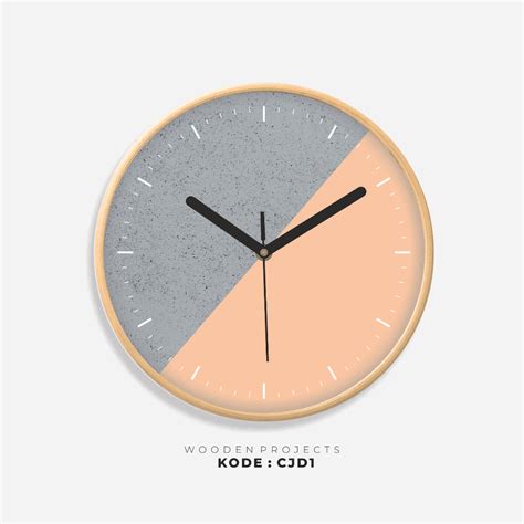 Jual Wooden Projects Jam Dinding Aesthetic Walldecor Motif Kayu Coklat Simple Japandi Style