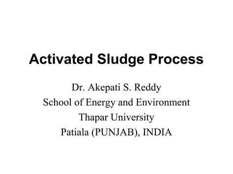 Activated Sludge Process Ppt
