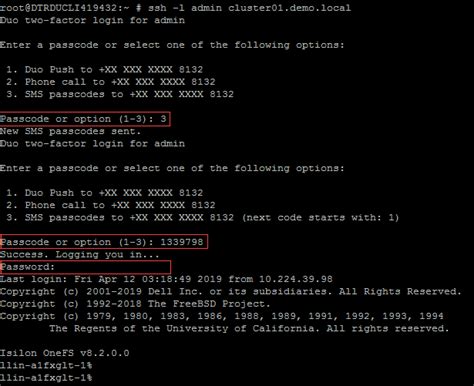 configure ssh multi factor authentication on onefs 8 2 using duo