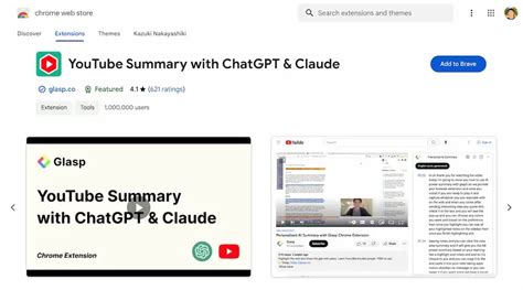 youtube summary with chatgpt and claude glasp