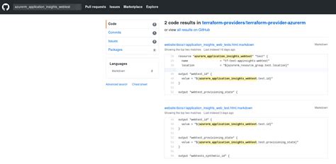Typo Fix In Documentation For Azurerm Application Insights Web Test · Issue 3878 · Hashicorp