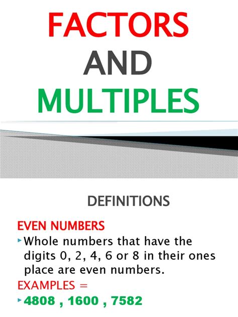 Factors And Multiples Class 4 Pdf Prime Number Discrete Mathematics
