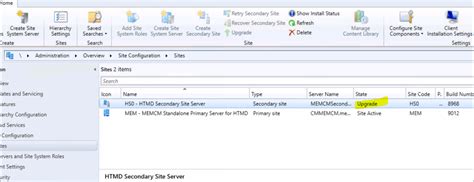 Sccm Secondary Site Server Upgrade To Latest Version Configmgr Htmd Blog