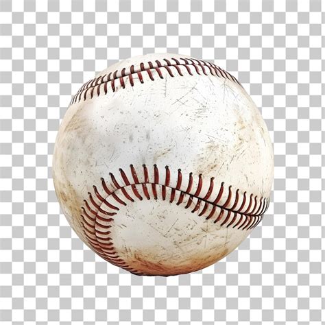 Premium Psd Detailed Baseball On White Background