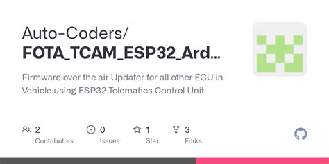 Github Auto Codersfotatcamesp32arduino Firmware Over The Air Updater For All Other Ecu In