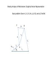 Velocity Analysis Graph Velocity Analysis Of Mechanisms Graphical Vector Representation Basic