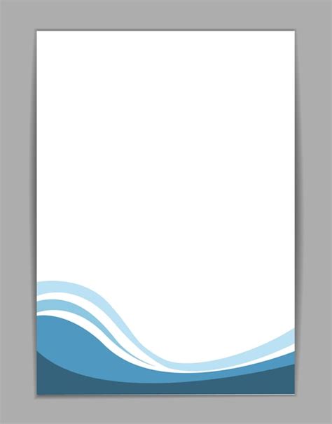 Premium Vector A4 Invoice Template With Minimalist Design Border Gradient Blue Wave Pattern At