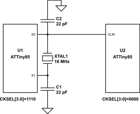 Pcb Design Whats The Schematic To Share One Crystal With Two Micros Electrical Engineering