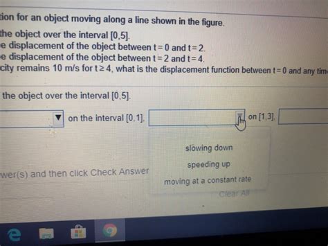 solved consider the velocity function for an object moving