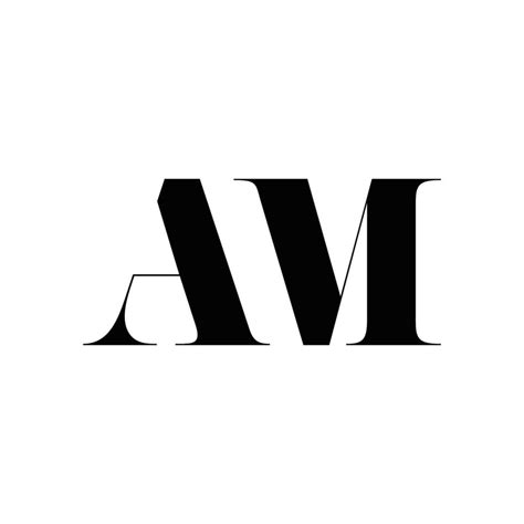 Abstract Am Letters Initials Monogram Logo Design Icon Minimalist