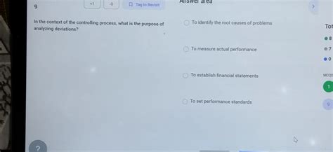 In The Context Of The Controlling Process What Is The Purpose Of