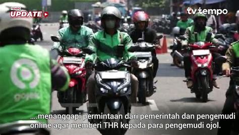 Diminta Bayar THR Ojol, Gojek Tegaskan Pengemudi Bukan Karyawan - video Dailymotion