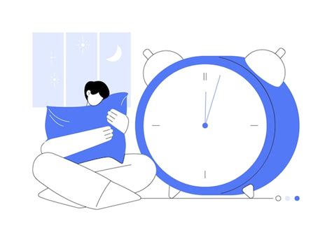 수면 부족 추상 개념 벡터 일러스트 레이 션 프리미엄 벡터