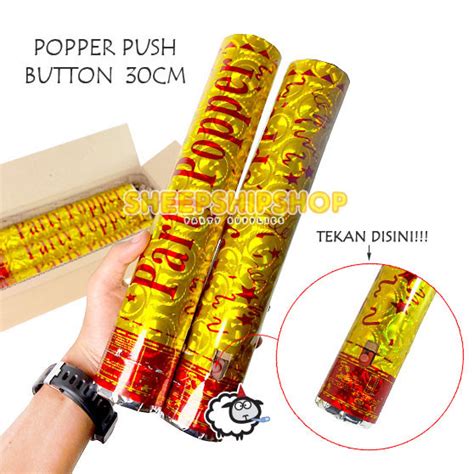 Jual Popper Push Button 30cm Khusus Pulau Jawa Party Popper Confetti