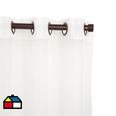 Cortinas De Telas Modelo Ojetillo Italiana Color Crudo Con Instalación