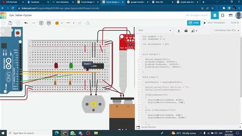 How To Make An Automatic Watering Plant System By Using Arduino In Tinkercad Circuit Youtube