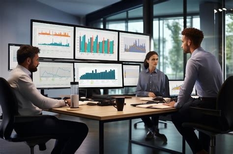 Premium Ai Image Diverse Team Of Data Scientists Analyzing