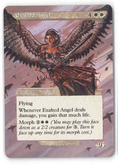 Magic The Gathering Onslaught Altered Single Exalted Angel Moderate