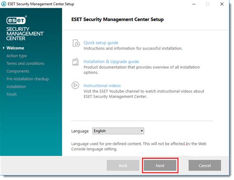 KB Install ESET Security Management Center Server X
