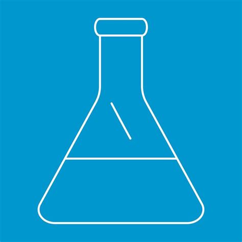 Conical Flask Thin Line Icon Vector Art At Vecteezy