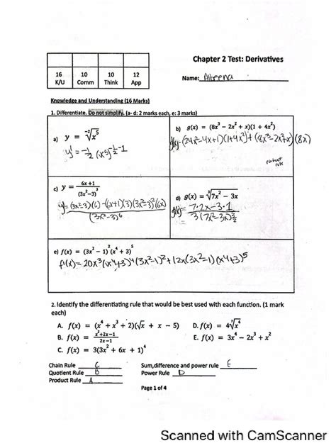 unit 2 calc test pdf