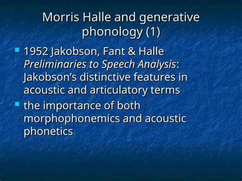 Linguistic Topic Generative Phonology Ppt Free Download