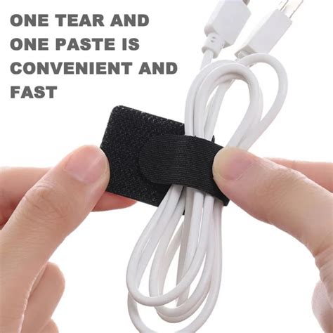 การจัดการสายไฟแบบมีกาวในตัว เทปจัดการสายเคเบิลแบบนำกลับมาใช้ใหม่ได้สายม้วนสาย Usb Th