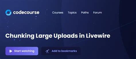Codecourse Chunking Large Uploads In Livewire Scriptmafiaorg