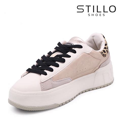 D Franlkin модни сникърси в бежово и зластисто 45558