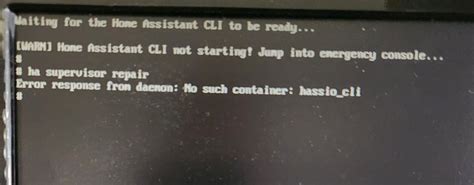 Home Assistant Cli Not Starting Jump Into Emergency Console Home