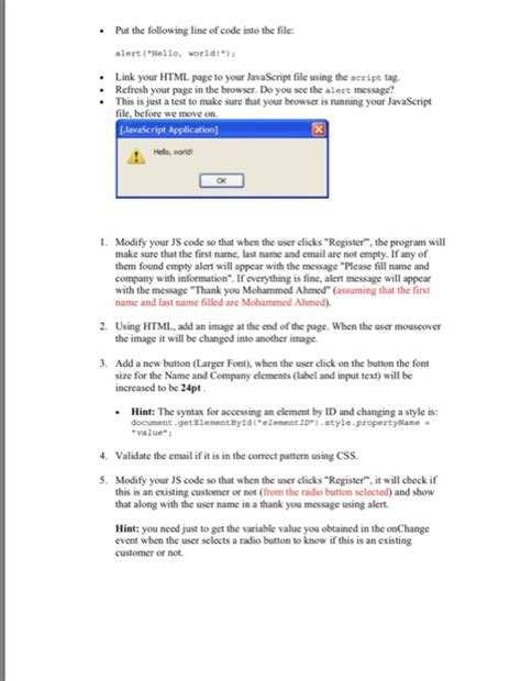 Solved Javascript Create A Web Page Form Similar To The