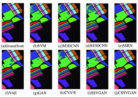 classification maps for the sa dataset with 1 labeled training