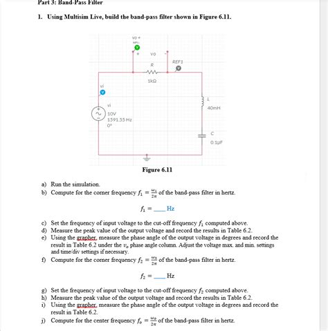 solved part 2 high pass filter 1 using multisim live