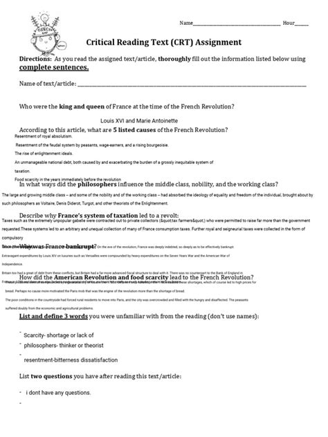 Kami Export Sheeny Leon French Revolution Crt Assignment Pdf