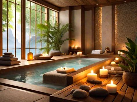 Premium Photo Relaxing Natural Elements With Tranquil Scene And Soft