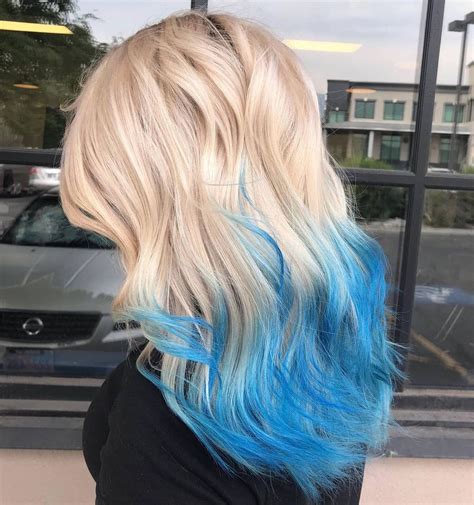 Pin By Rebekah Tozier On Hair Blonde And Blue Hair Blue Ombre Hair