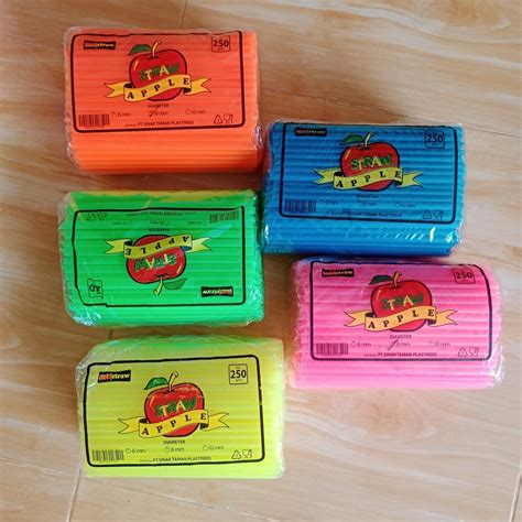 Jual Sedotan Bubble Sedotan Boba Ukuran 8mm Lancip Isi 250sedotan