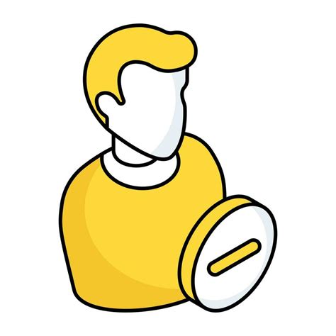 Conceptual Flat Design Icon Of Remove Profile Vector Art At Vecteezy