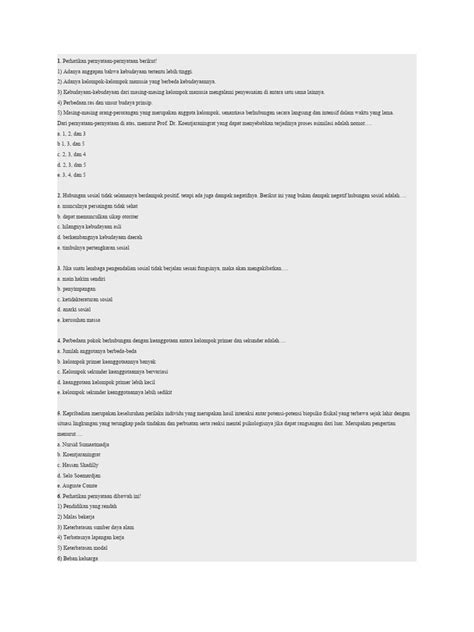 Latihan Sosiologi Kels 10 Pdf