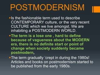 Postmodernism Pptx