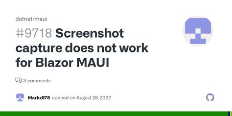 Screenshot Capture Does Not Work For Blazor Maui · Issue 9718 · Dotnet
