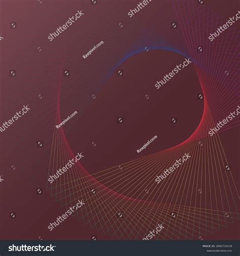 Spiral Wireframe Pattern Technology Background Red Stock Illustration