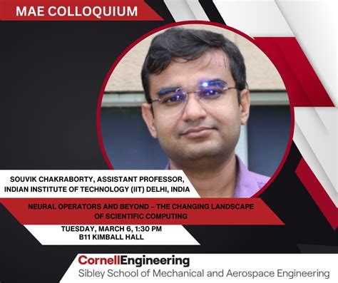 Mae Colloquium Professor Professor Souvik Chakraborty Cornell