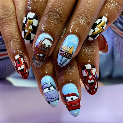 Nail Designs For Car Enthusiast Cars Movie Nails Ducktales Nails