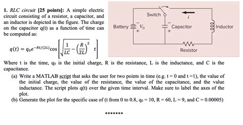 Solved RLC Circuit Points A Simple Electric Circuit Chegg