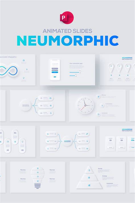 Neumorphism Animated Powerpoint Infographics Presentation By